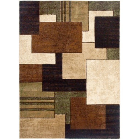 Home Dynamix Mason Contemporary Geometric Area Rug, Brown/green, 3 ...