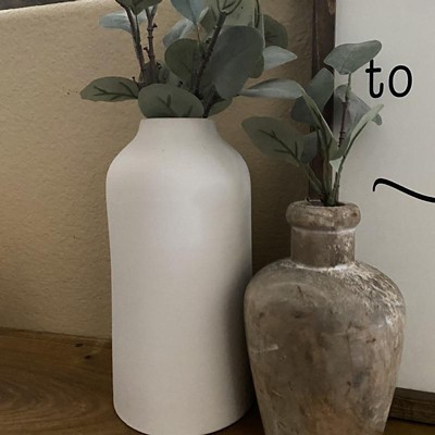 Textured Ceramic Vase White - Threshold™ : Target
