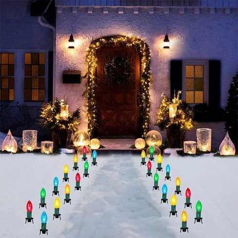 Syncfun C9 24packs Christmas Pathway Lights Outdoor, Christmas ...