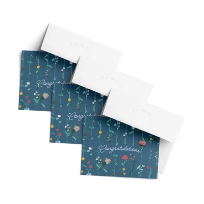 Congratulations Greeting Card Pack (3ct) "congrats Flowers Cascade" By ...