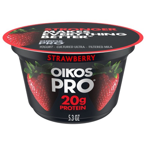 Dannon Oikos Pro Strawberry Greek Yogurt - 5.3oz : Target