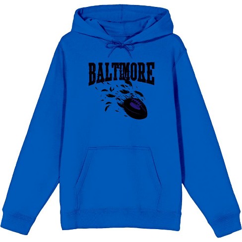 Baltimore Football Adult Blue Long Sleeve Hoodie-small : Target
