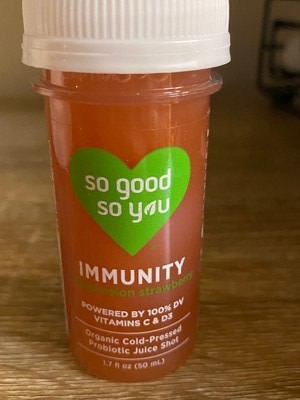 So Good So You Immunity Watermelon Strawberry Organic Probiotic Shot ...