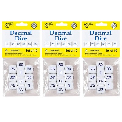 Koplow Games Decimal Dice Set, 10 Per Pack, 3 Packs : Target