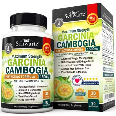 Garcinia Cambogia 1500mg Capsules, Bioschwartz, 90ct : Target