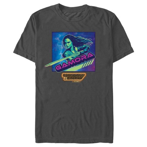 Men's Guardians Of The Galaxy Vol. 3 Gamora Square T-shirt - Charcoal ...