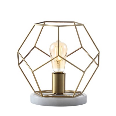 10" Metal/marble James Table Lamp (includes Led Light Bulb) Brass ...