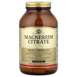 Solgar Magnesium Citrate, 120 Tablets (200 mg per Tablet) : Target