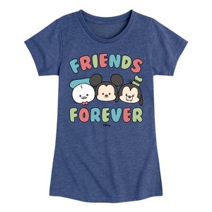 Girls' Disney Friends Forever Fitted Short Sleeve Graphic T-Shirt ...