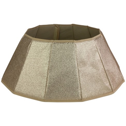 Northlight 26" Metallic Gold Fabric Hexagonal Christmas Tree Collar ...