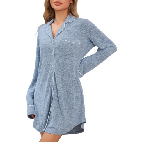 Cheibear Women's Knit Button Up Short V Neck Lapel Long Sleeves ...