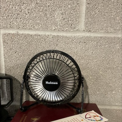 Holmes 4" Usb Powered Adjustable Head Personal Desk Fan Black : Target