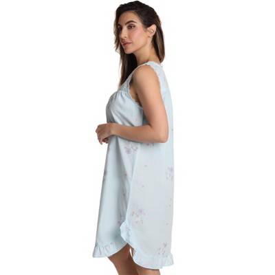 Dreamcrest Sleeveless Woven Nightgown With Floral Embroidery - Cute Pj ...