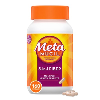 Metamucil Psyllium Fiber Supplement - Capsule - 160ct : Target