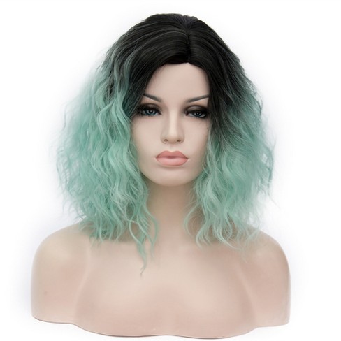 Unique Bargains Women's Halloween Fluffy Curly Wavy Wig 14" With Wig ...