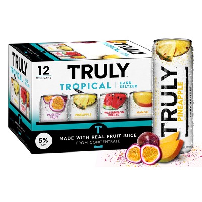 Truly Hard Seltzer Tropical Mix Pack - 12pk/12 Fl Oz Slim Cans : Target