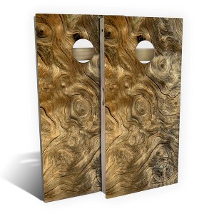 Buckeye Burlwood Cornhole Board Set | Includes (2) Boards, (8) Bags ...