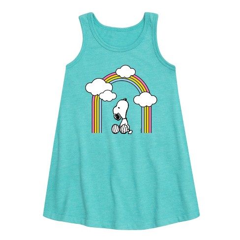 Peanuts Snoopy Looking Up Rainbow - Turquoise - 2t : Target
