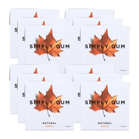 Simply Gum Natural Maple Gum - Case Of 12/15 Ct : Target
