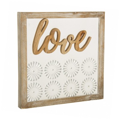 Vip Metal 12 In. Brown Love Pinwheel Pattern Sign : Target