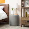 Homcom Lightweight Accent Table With Concrete Finish, Round Side Table ...