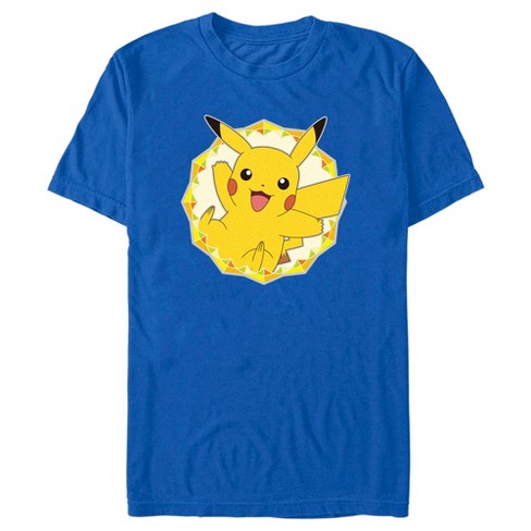 Men's Pokemon Pikachu Circle T-shirt - Royal Blue - Small : Target