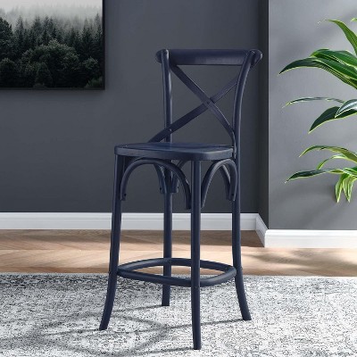 Bella Rattan Bar Stool Natural Brown/white - Baxton Studio : Target