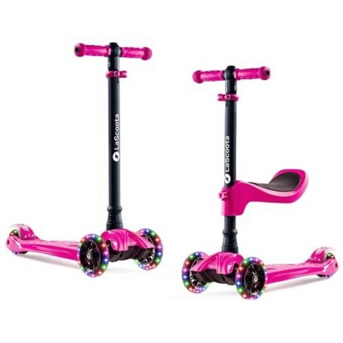 Lascoota 2-in-1 Kids Kick Scooter, Adjustable Height Handlebars And ...