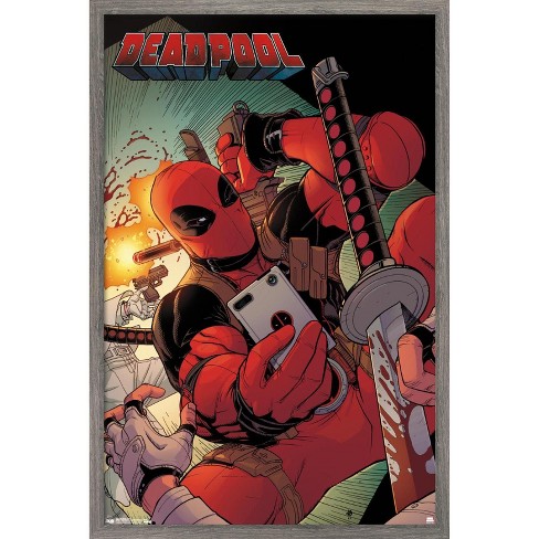 Trends International Marvel Comics Deadpool - Selfie Framed Wall Poster ...