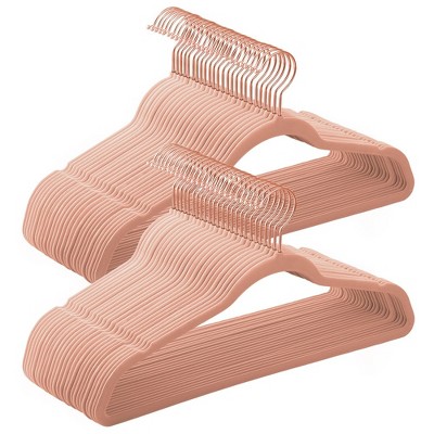 Songmics Velvet Hangers, Non-slip Hangers With Rose Gold-colored Swivel ...