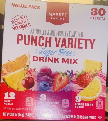 Punch Variety Sugar-free Drink Mix - 30ct - Market Pantry™ : Target