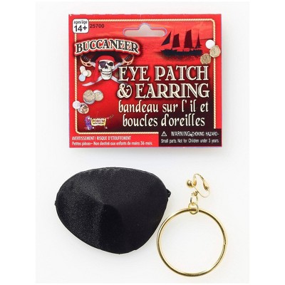 Forum Novelties Men's Earring And Eye Patch Pirate Set - One Size : Target