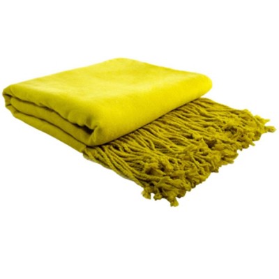 Piccocasa Travel Soft Warm Classic Solid Color Throw Blanket Yellow 50 ...
