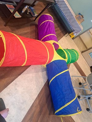 4-way Play Tunnel For Kids To Crawl Through 8 Feet Foldable Into A ...