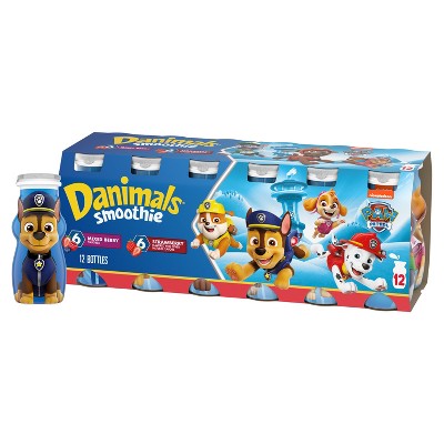 Danimals Strawberry & Mixed Berry Kids' Smoothies - 12ct/3.1 Fl Oz ...