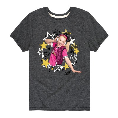 Jojo Siwa Jojo Wreath Short Sleeve Graphic T-shirt - Heather Charcoal ...