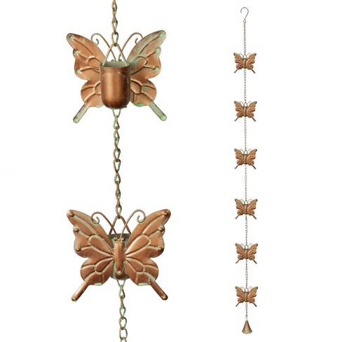 Alpine Corporation Hanging Butterfly Iron Rain Chain: Durable, No ...