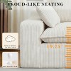 Dyonery 107" Corduroy Modular Sectional Sofa, L-Shaped Deep Seat Cloud ...