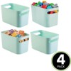 Mdesign Plastic Kids Toy Box Storage Organizer Tote Bin, 10" Long, 4 ...