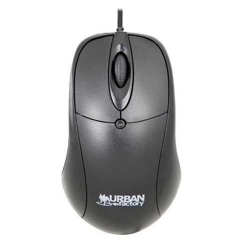 Urban Factory Big Crazy Wired Usb Ambidextrous Mouse In Black : Target
