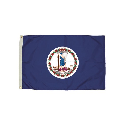 Durawavez Nylon Outdoor Flag With Heading & Grommets, Virginia, 3ft X ...