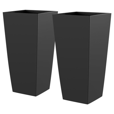 VEVOR Tall Planters Set of 2, 26 In Large Outdoor Taper Planters for ...