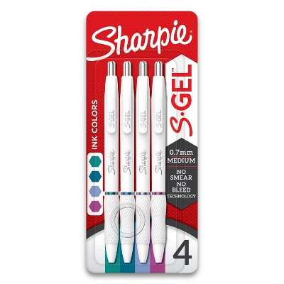 Sharpie S-gel 4pk 0.7mm Gel Pens White Barrel Digital Bright Tgt ...