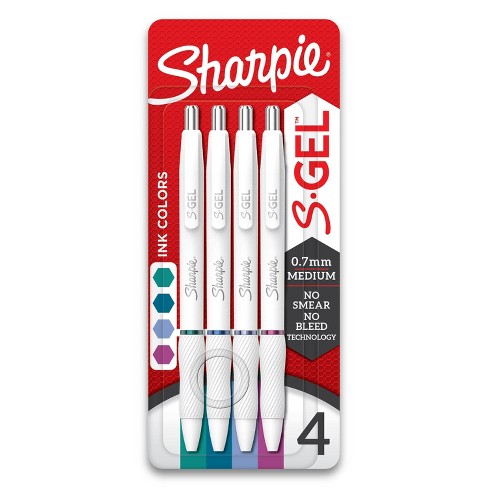 Sharpie S-gel 4pk 0.7mm Gel Pens White Barrel Digital Bright Tgt ...