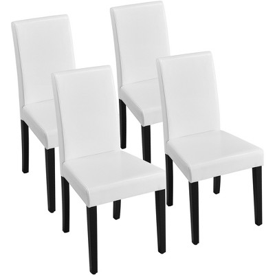 Yaheetech 4pcs High Back Padded Dining Chairs With Wood Legs For Home ...