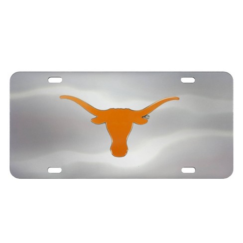 Ncaa University Of Texas Longhorns Stainless Steel Metal License Plate ...