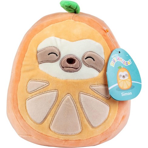 Squishmallow New 8" Simon The Orange Sloth - Official Kellytoy 2022 ...
