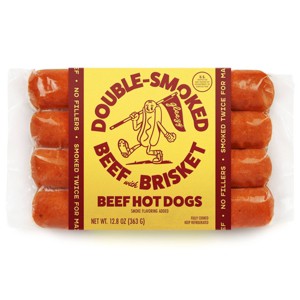 Gleezy Dog Double Smoked Beef Brisket Hot Dog - 12.8oz : Target