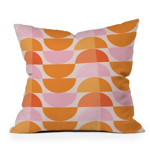 20"x20" Oversize Thirty One Illustrations Tangerine Square Throw Pillow ...