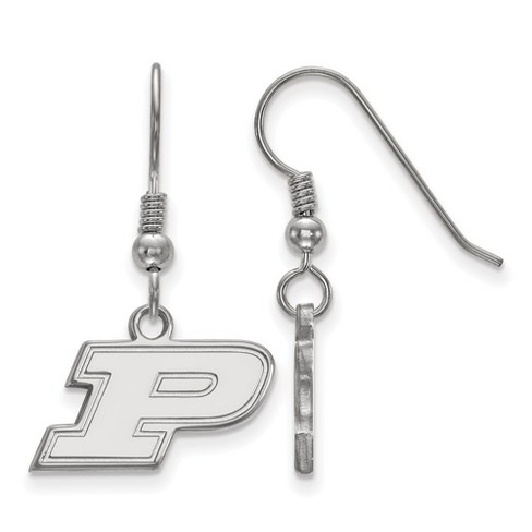 Black Bow Jewelry Sterling Silver Purdue Boilermakers Ncaa Dangle ...